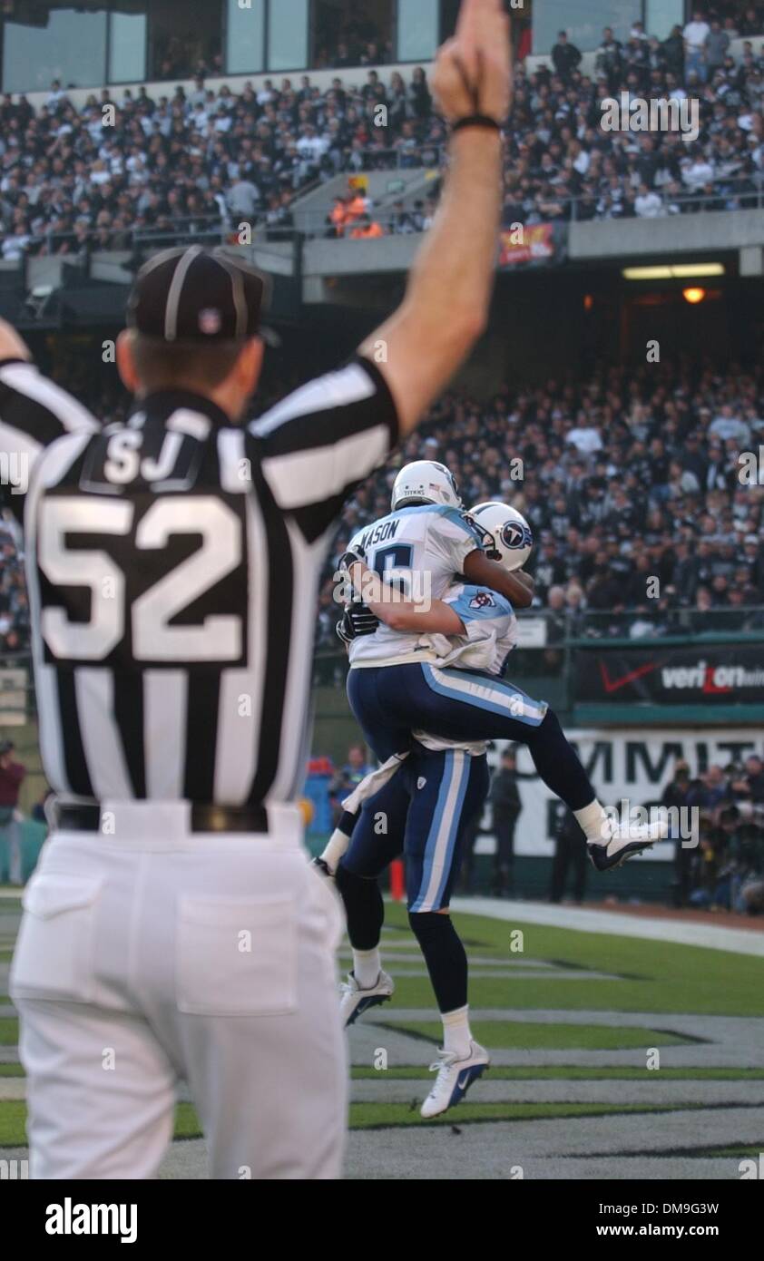 In the first quarter #83 Drew Bennett makes a TD and is congradulated ...