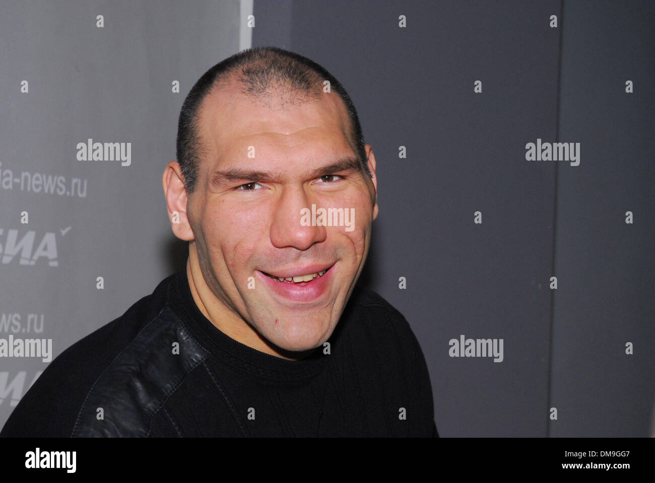 Russian heavy weight boxer Nikolai Valuev at the press conference in ...