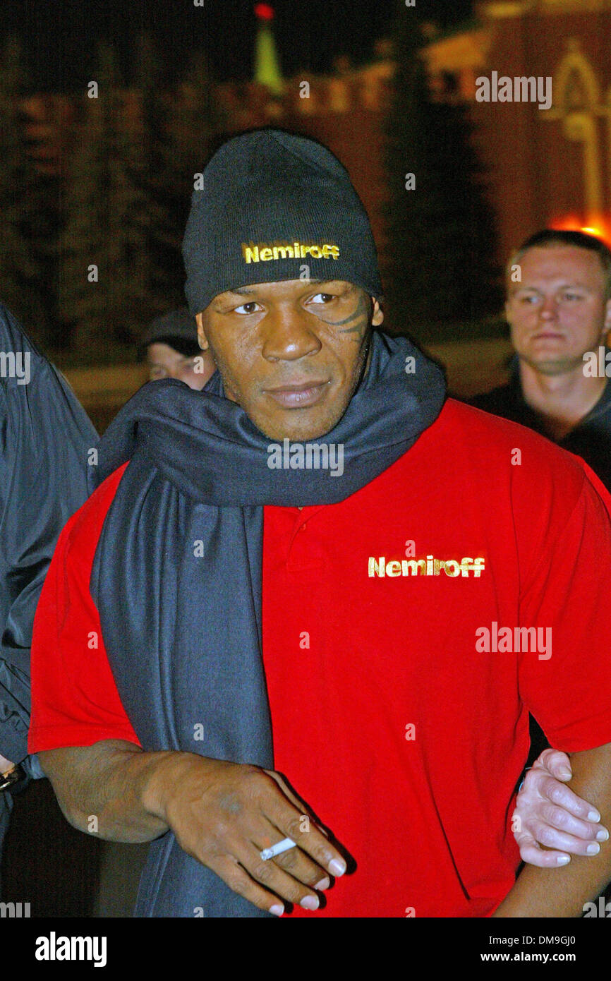 Famous american boxer Mike Tyson visited Moscow.Tyson with a cigarette ...