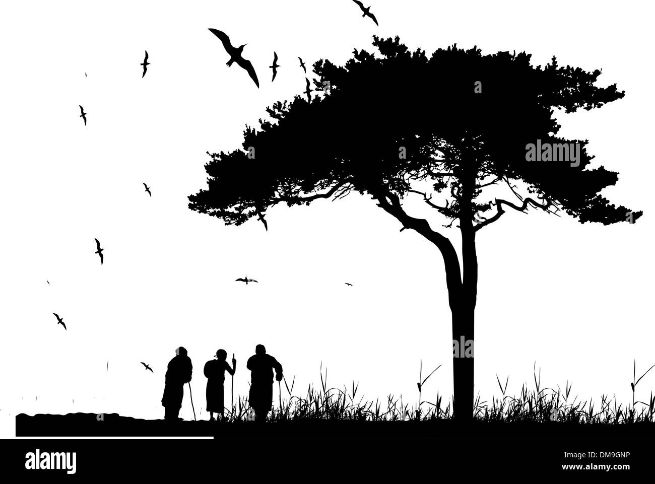 Nature walk family Stock Vector Images - Alamy