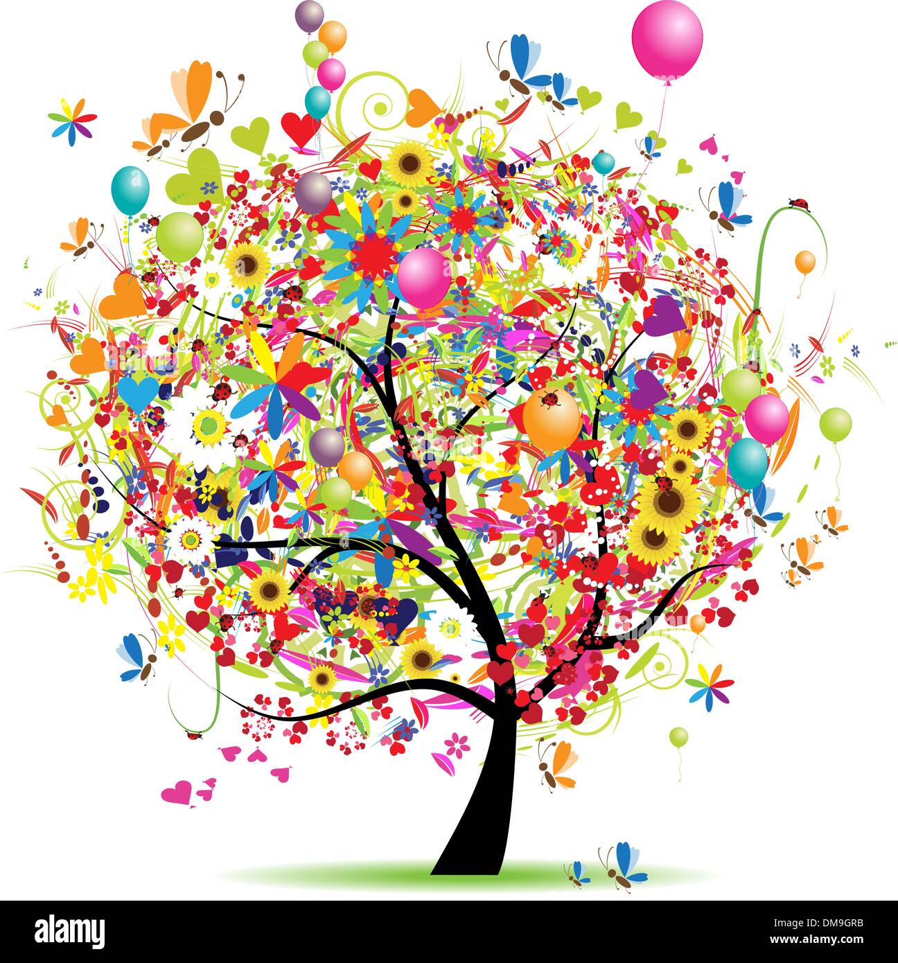 Happy holiday funny tree Stock Vector Images - Alamy