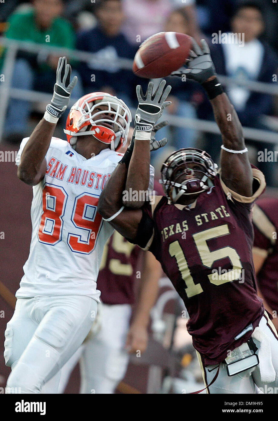 Nov 19, 2005; San Marcos, TX, USA; Texas State defensive back Walter ...