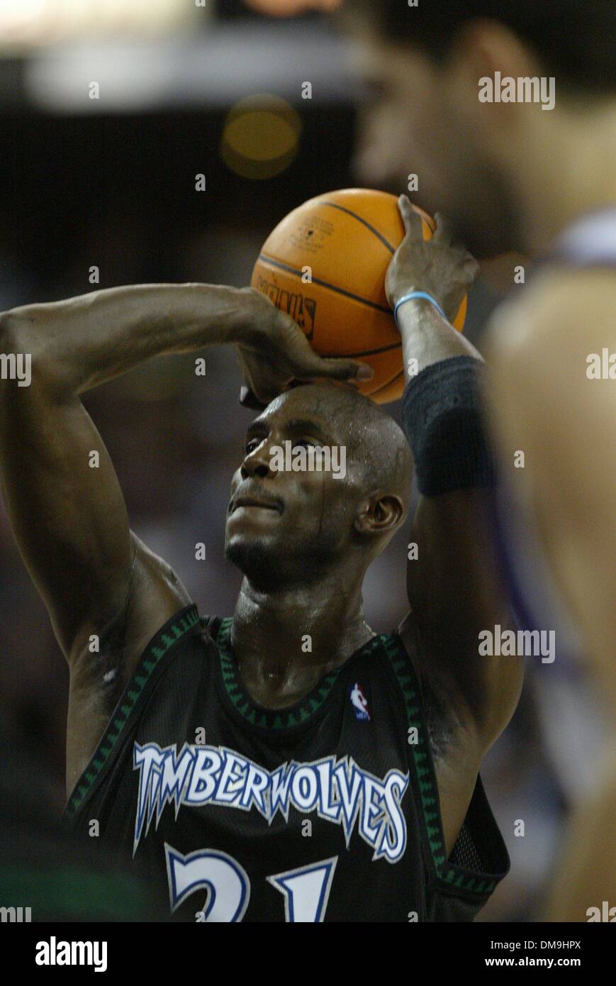 Fouls were costly to the Kings and Kevin Garnett shoots a foul shot ...