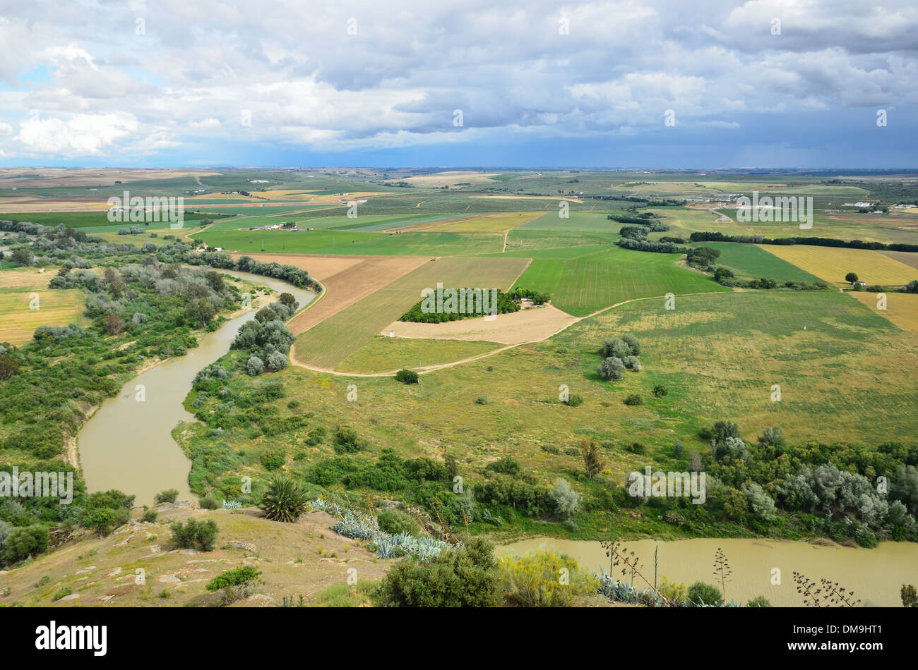 Fertile valley of the Spanish river Guadalquivir Stock Photo - Alamy
