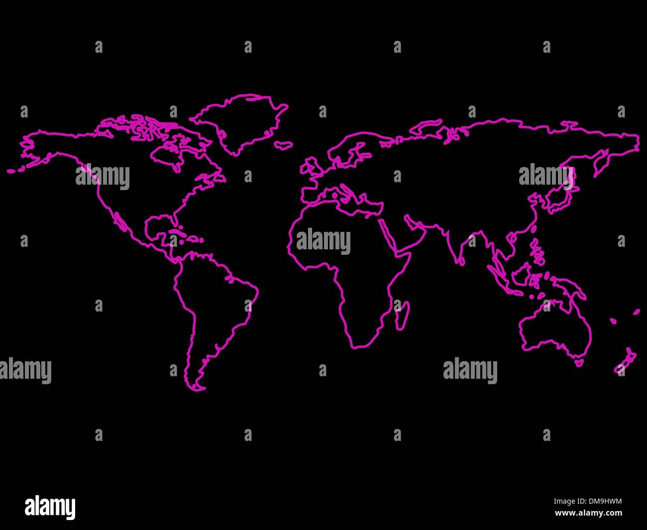 purple world map outlines over black Stock Vector Image & Art - Alamy