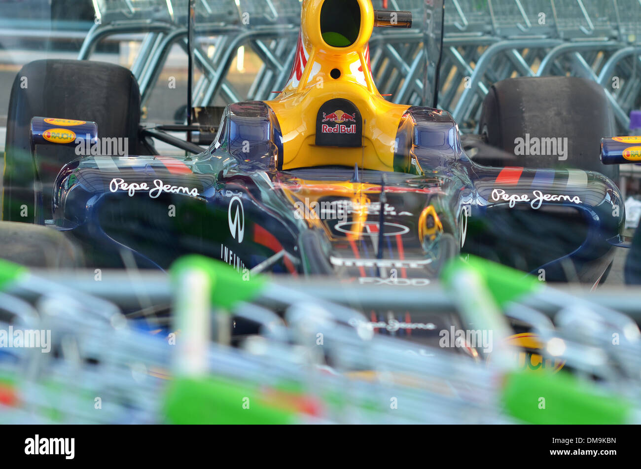 Formula 1 car parked in supermarket car park Stock Photo - Alamy
