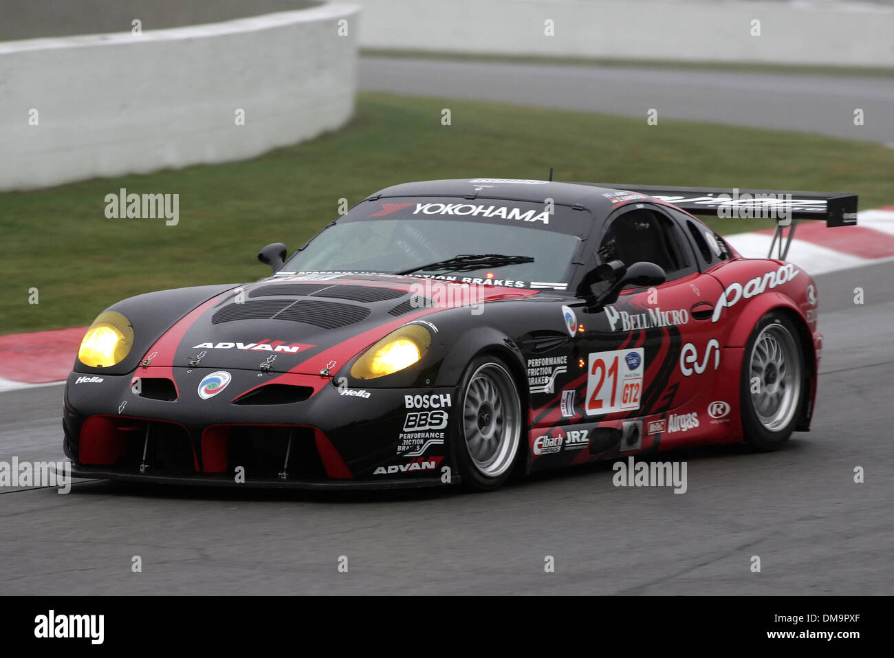 29 August 2009: Panoz Team PTG GT2 race car during ALMS practice at ...