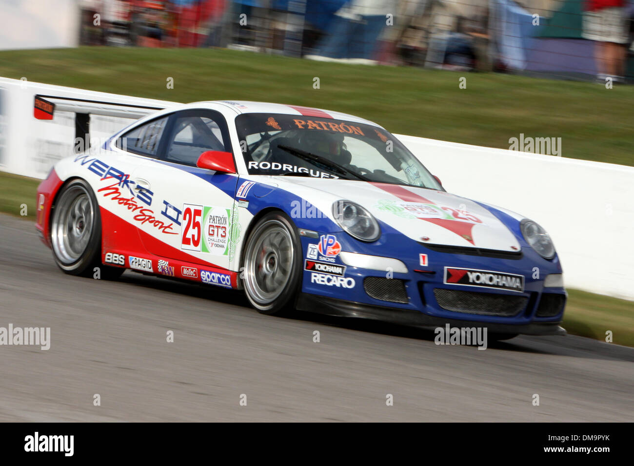 29 August 2009: Driver Robert Rodriguez of Werks II/P7 driving his GT3 ...