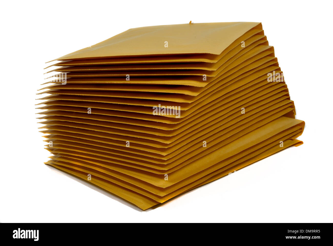 postal envelope stack isolated on a white background Stock Photo - Alamy