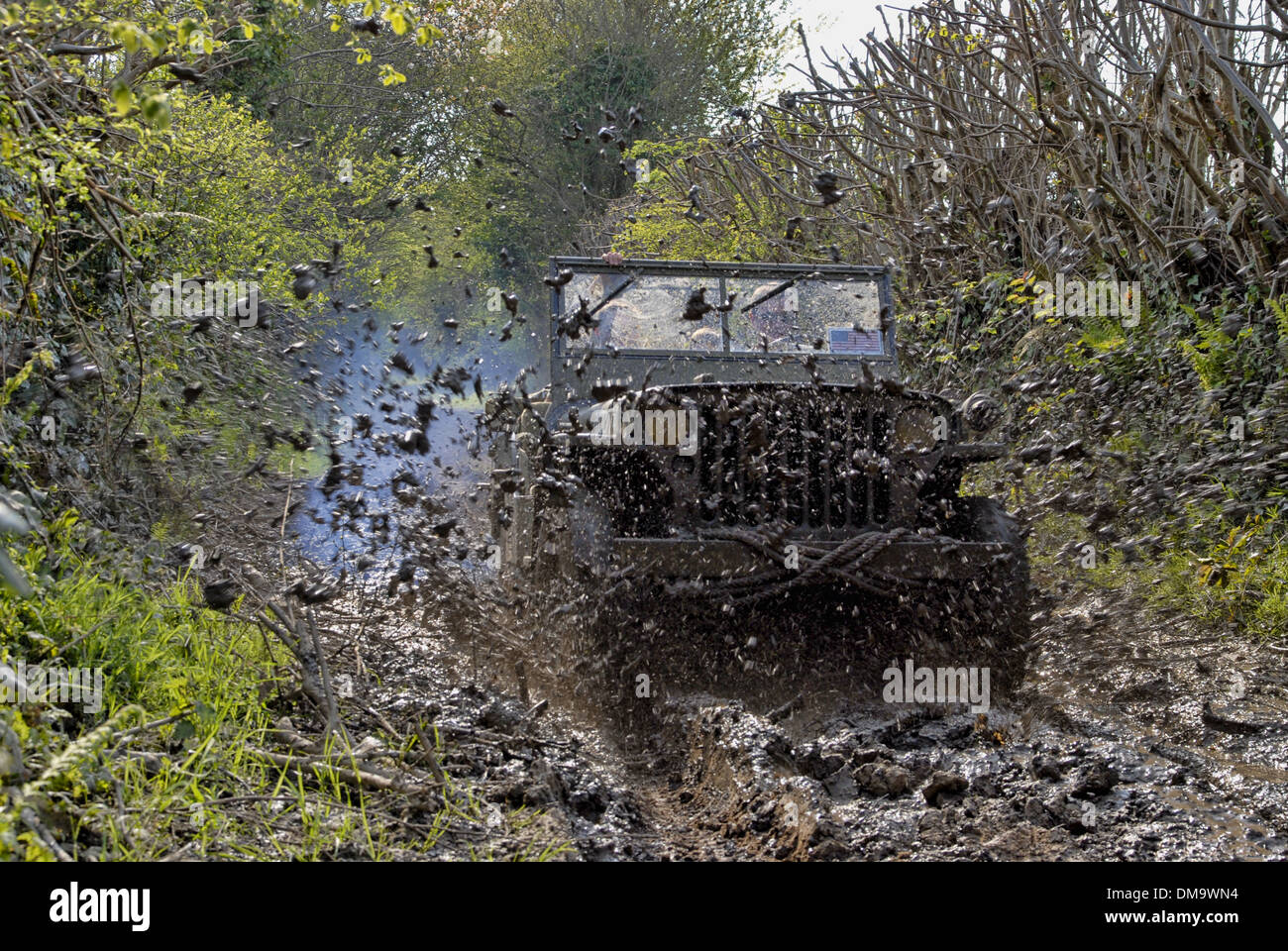 world war two military vehicle run mud in normandy Stock Photo - Alamy