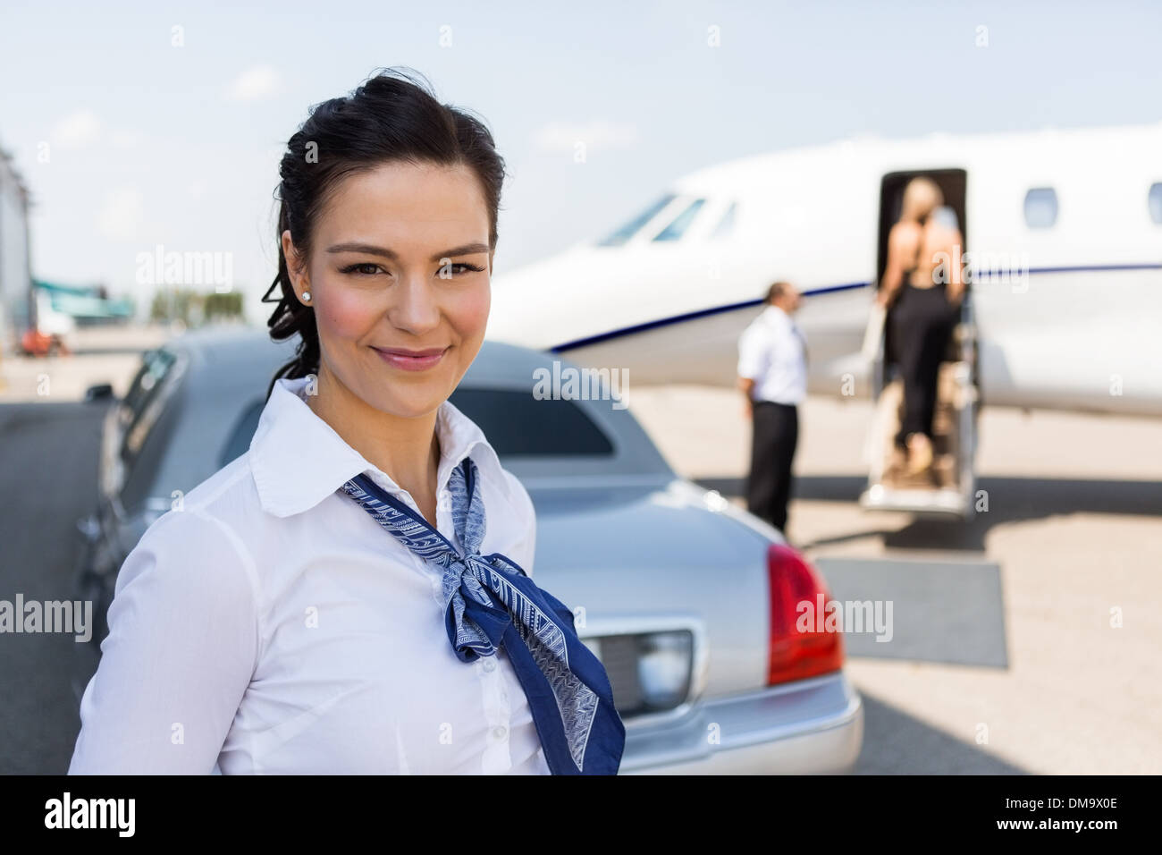 Private jet cabin crew boarding hi-res stock photography and images - Alamy