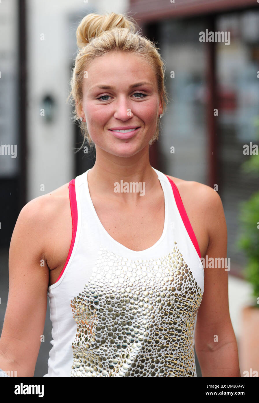 Alex Gerrard aka Alex Curran out and about in Liverpool wearing her gym ...