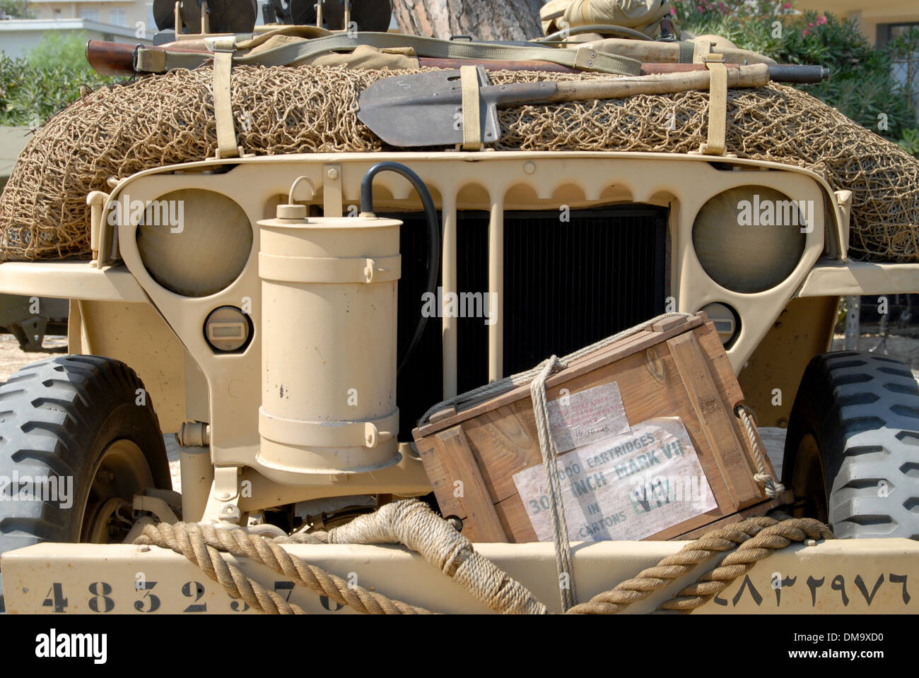 world war two military vehicle painting sand color Stock Photo - Alamy