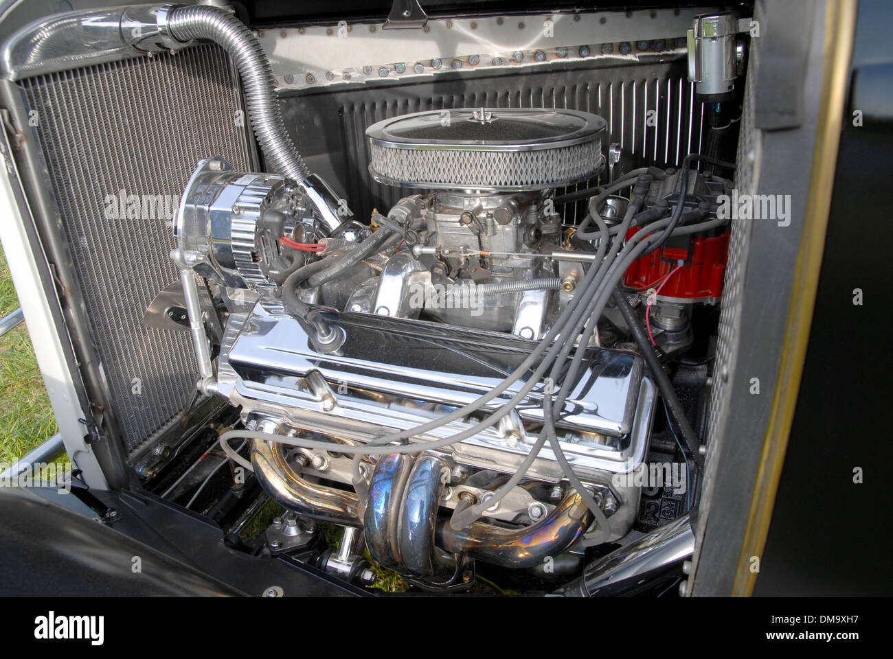 fully chromed tuning a car engine Stock Photo - Alamy