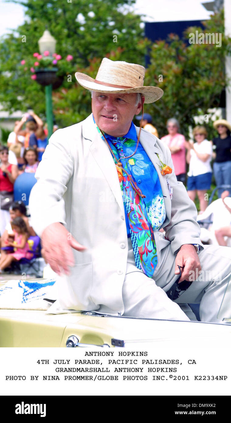 July 4, 2001 - ANTHONY HOPKINS.4TH JULY PARADE, PACIFIC PALISADES, CA ...