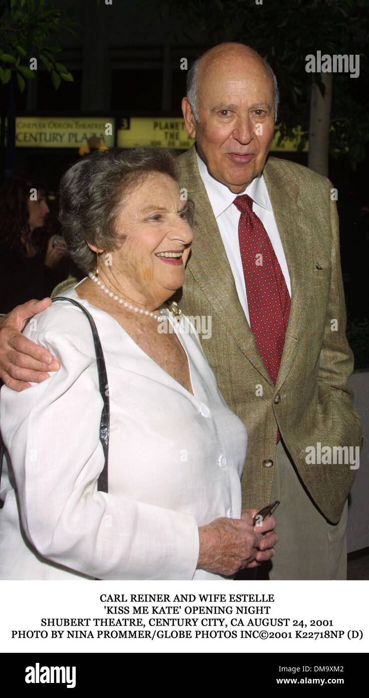 Aug. 25, 2001 - Los Angeles, CALIFORNIA, USA - CARL REINER AND WIFE ...
