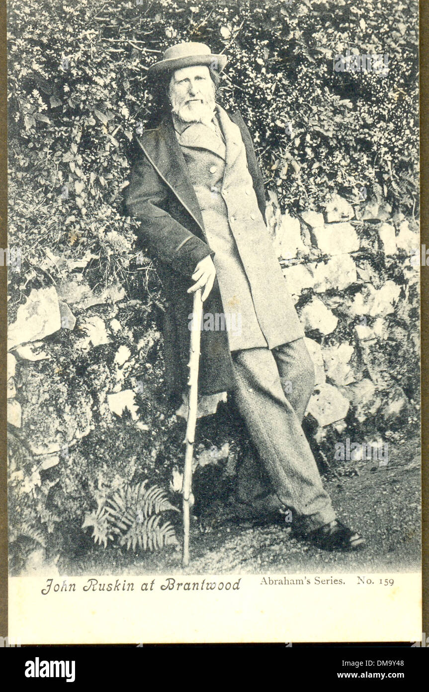 Postcard portrait of John Ruskin Stock Photo - Alamy