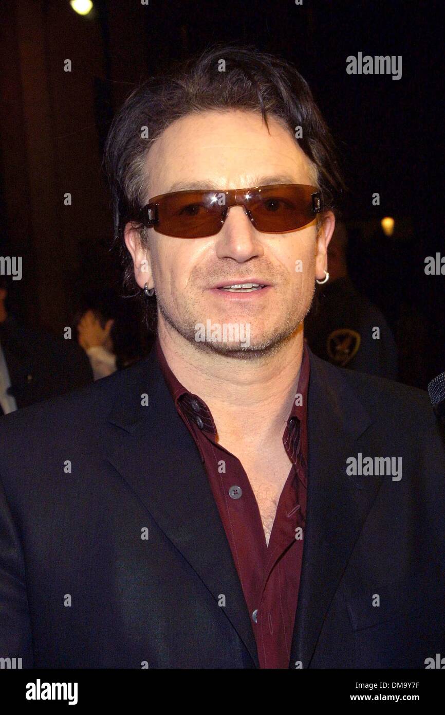 Feb. 14, 2002 - Hollywood, CALIFORNIA, USA - BONO..ENTERTAINMENT ...
