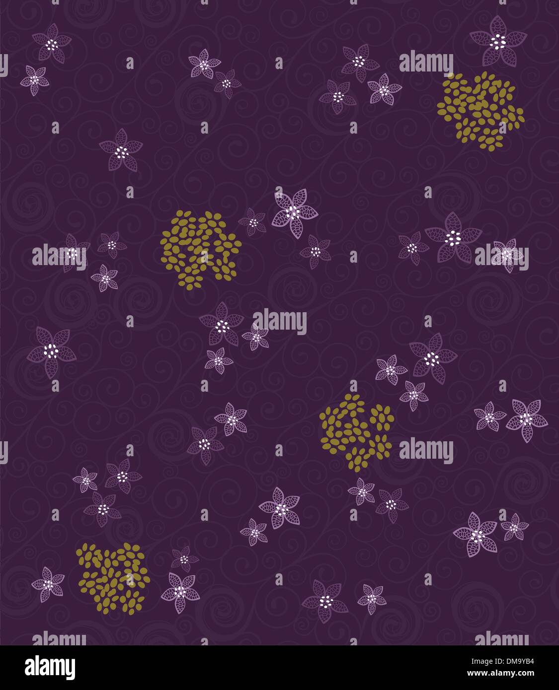 Purple flowers backdrop Stock Vector Images - Alamy