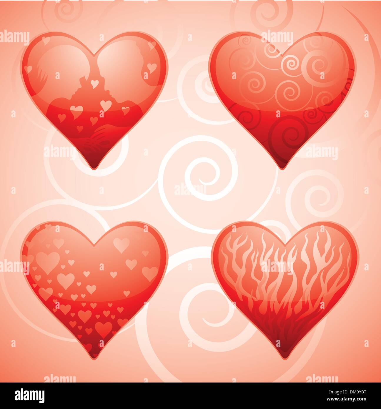 Four hearts hi-res stock photography and images - Alamy