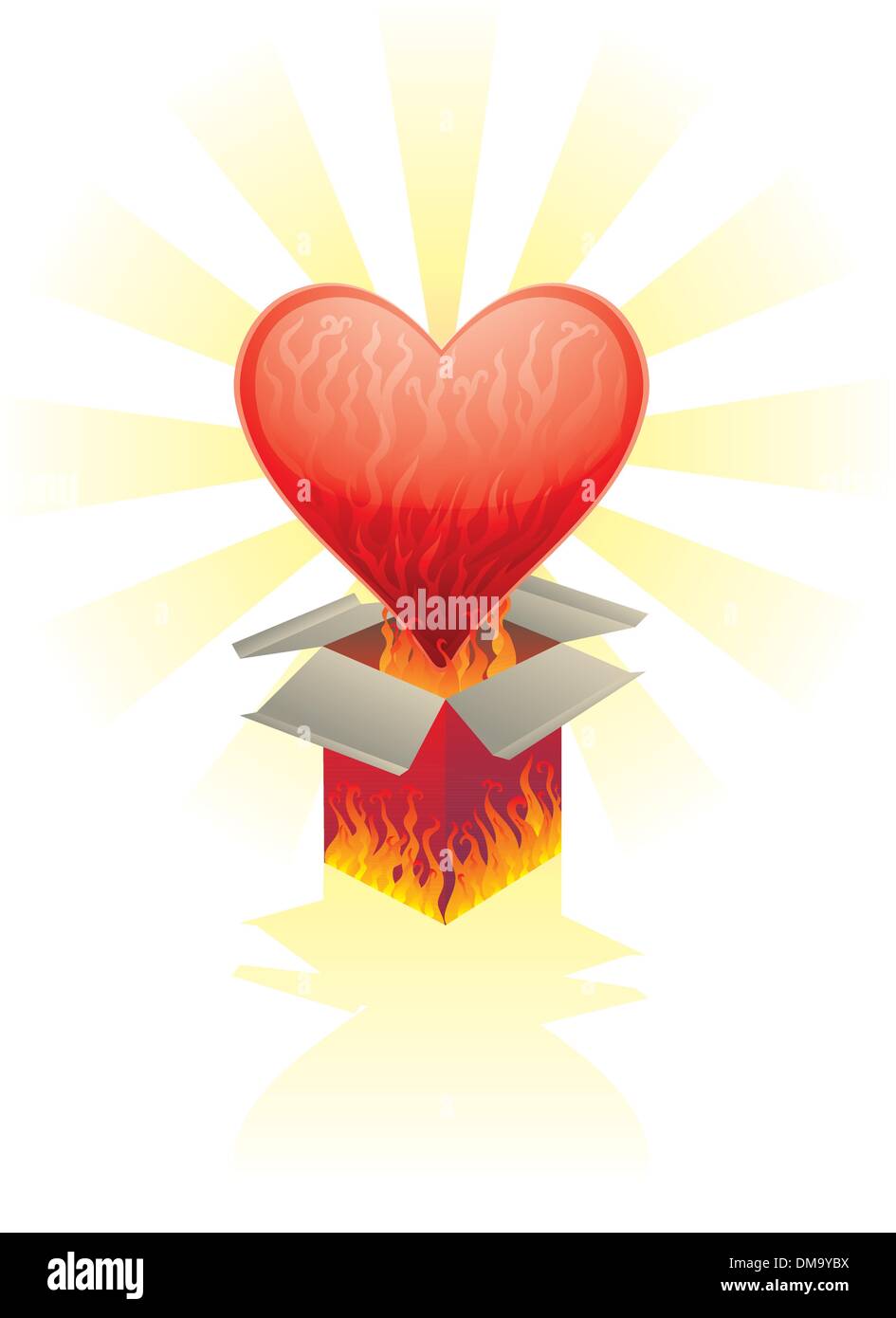 Heart in a box Stock Vector Image & Art - Alamy