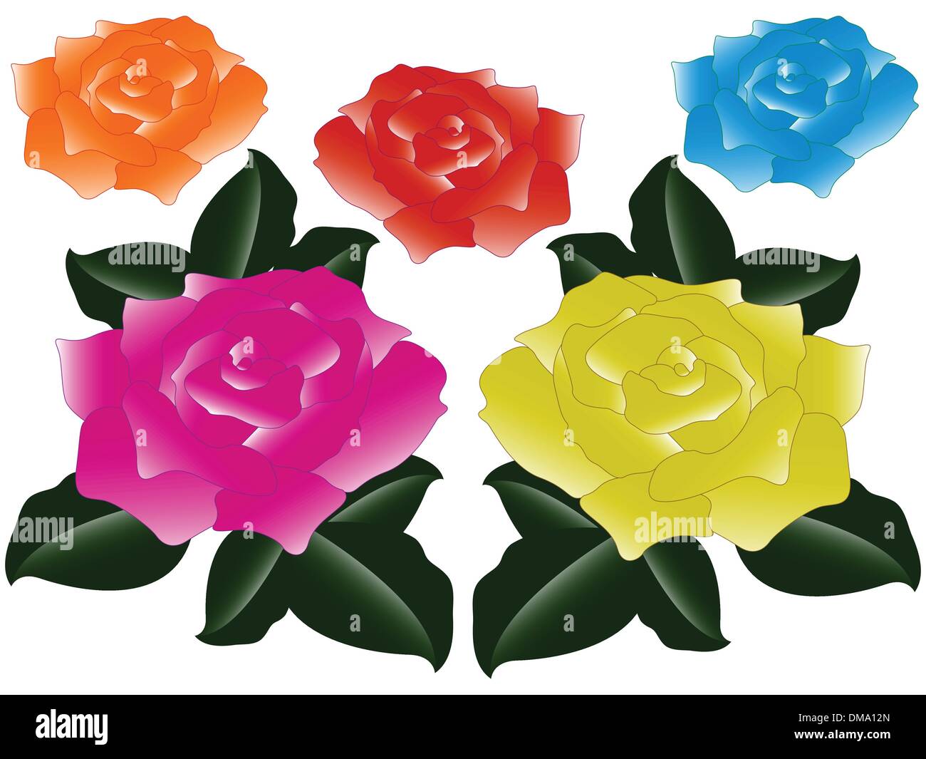 Abstract roses Stock Vector Images - Alamy