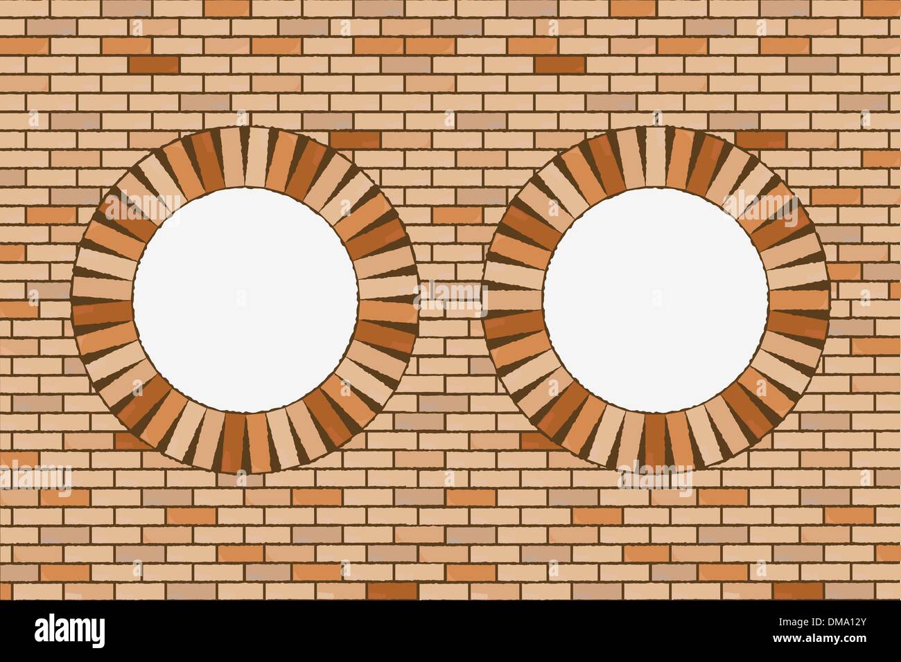 Brickwork and windows Stock Vector Images - Alamy