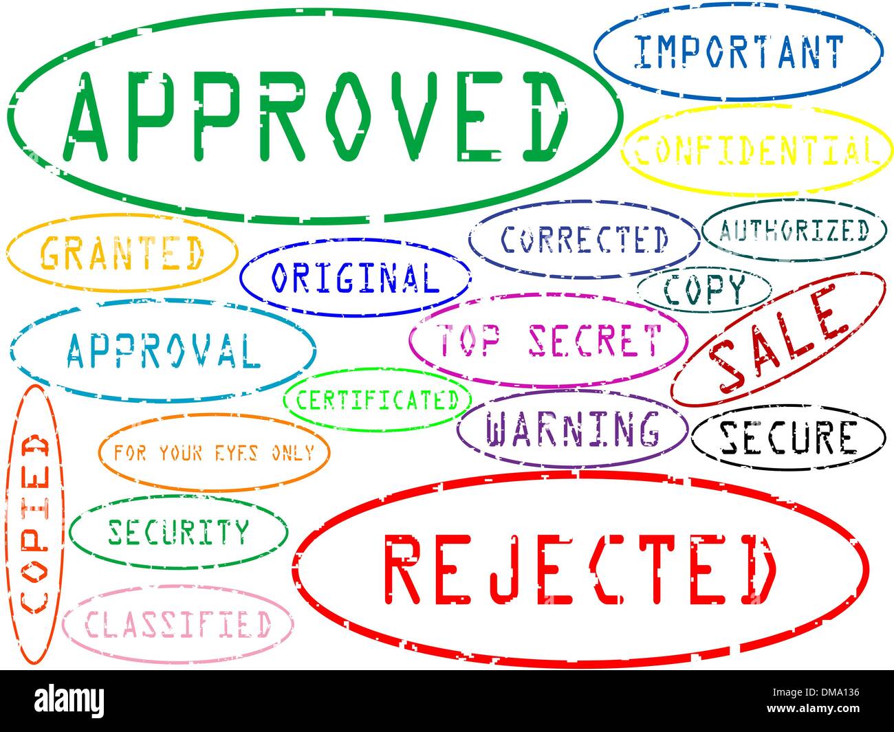 Round stamps hi-res stock photography and images - Alamy