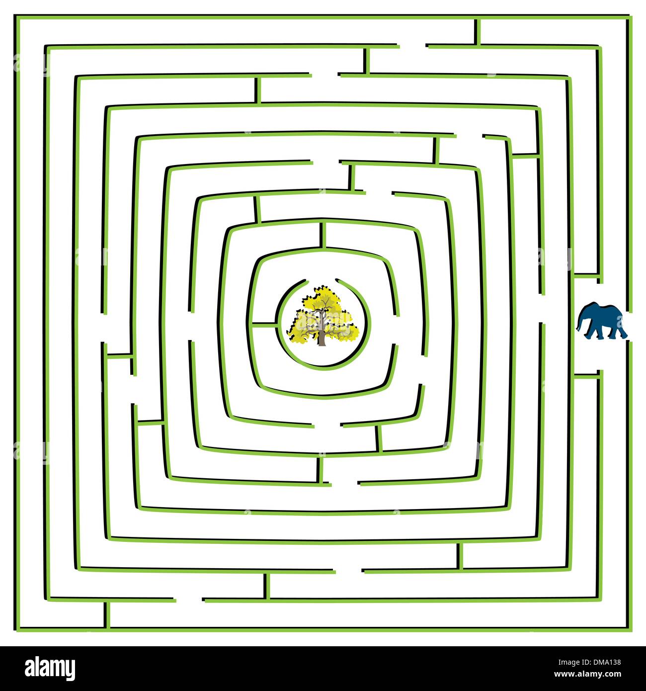 round square maze Stock Vector Image & Art - Alamy