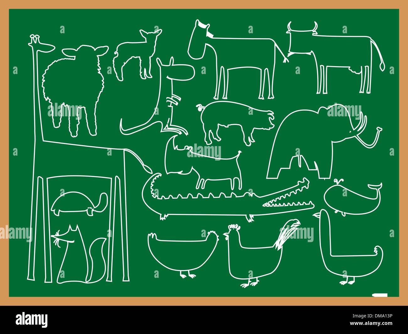 Animals chalk white icon Stock Vector Images - Alamy