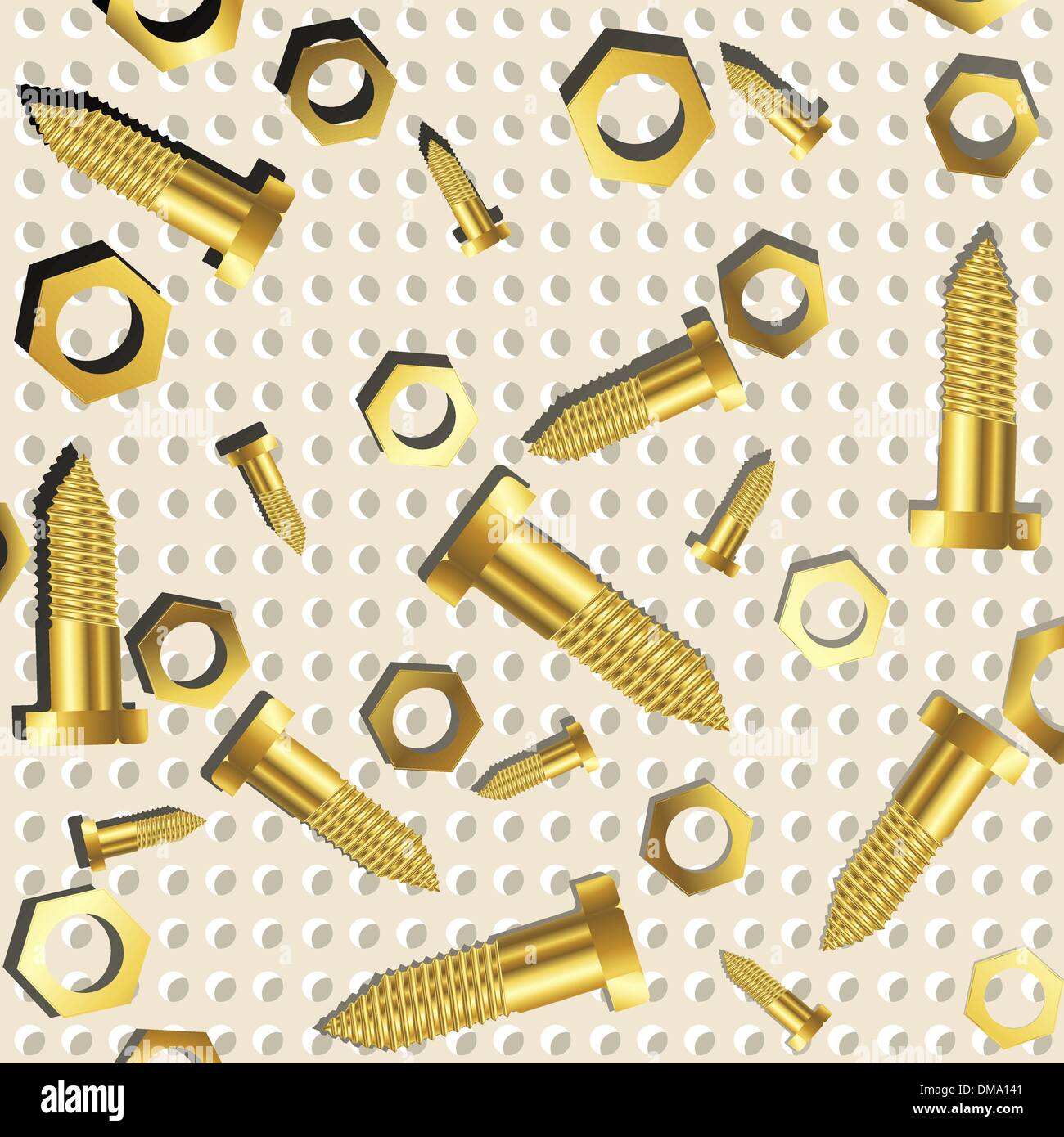Metallic bolts screw nuts Stock Vector Images - Alamy