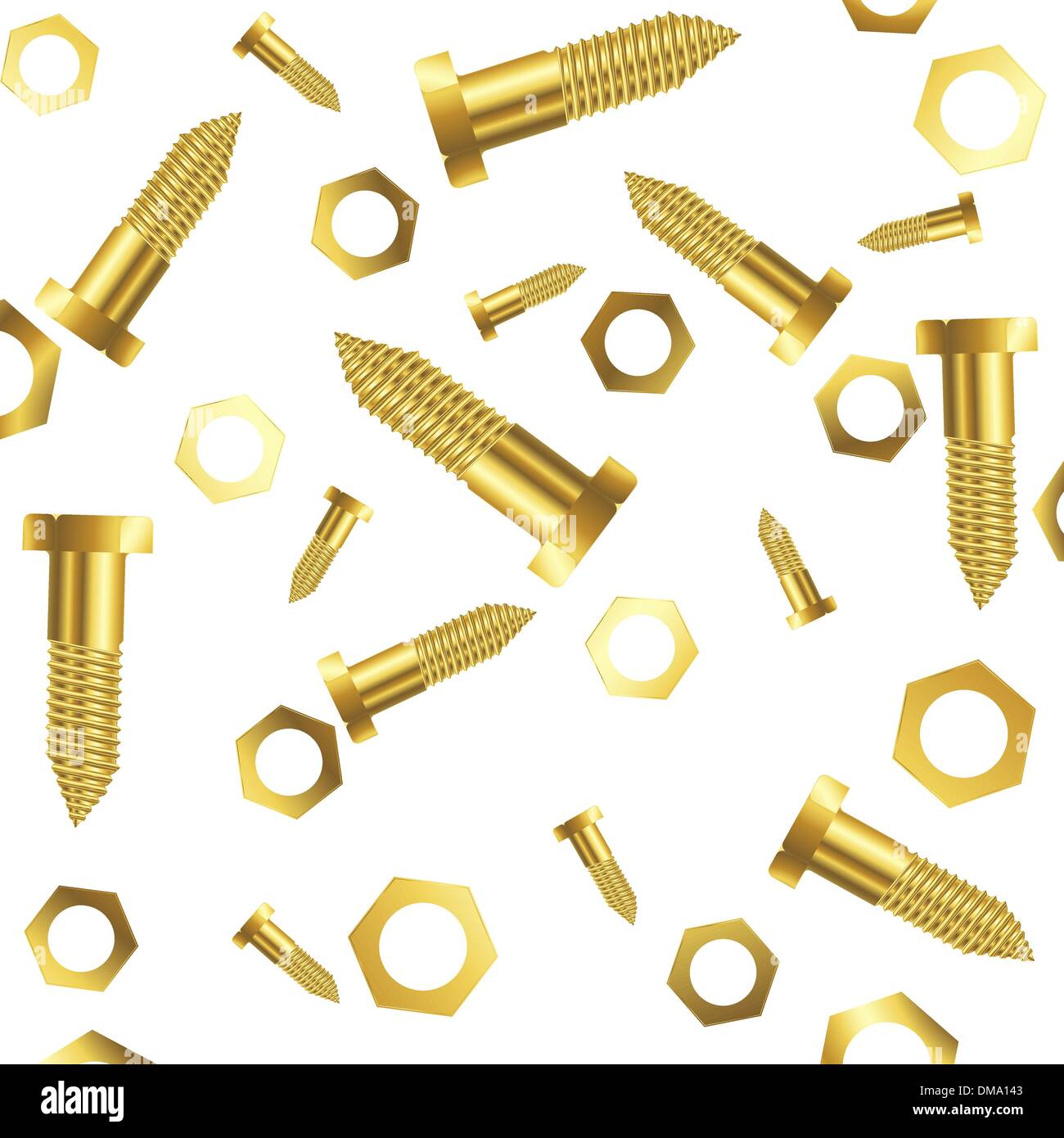 Metal nuts bolts screws Stock Vector Images - Alamy