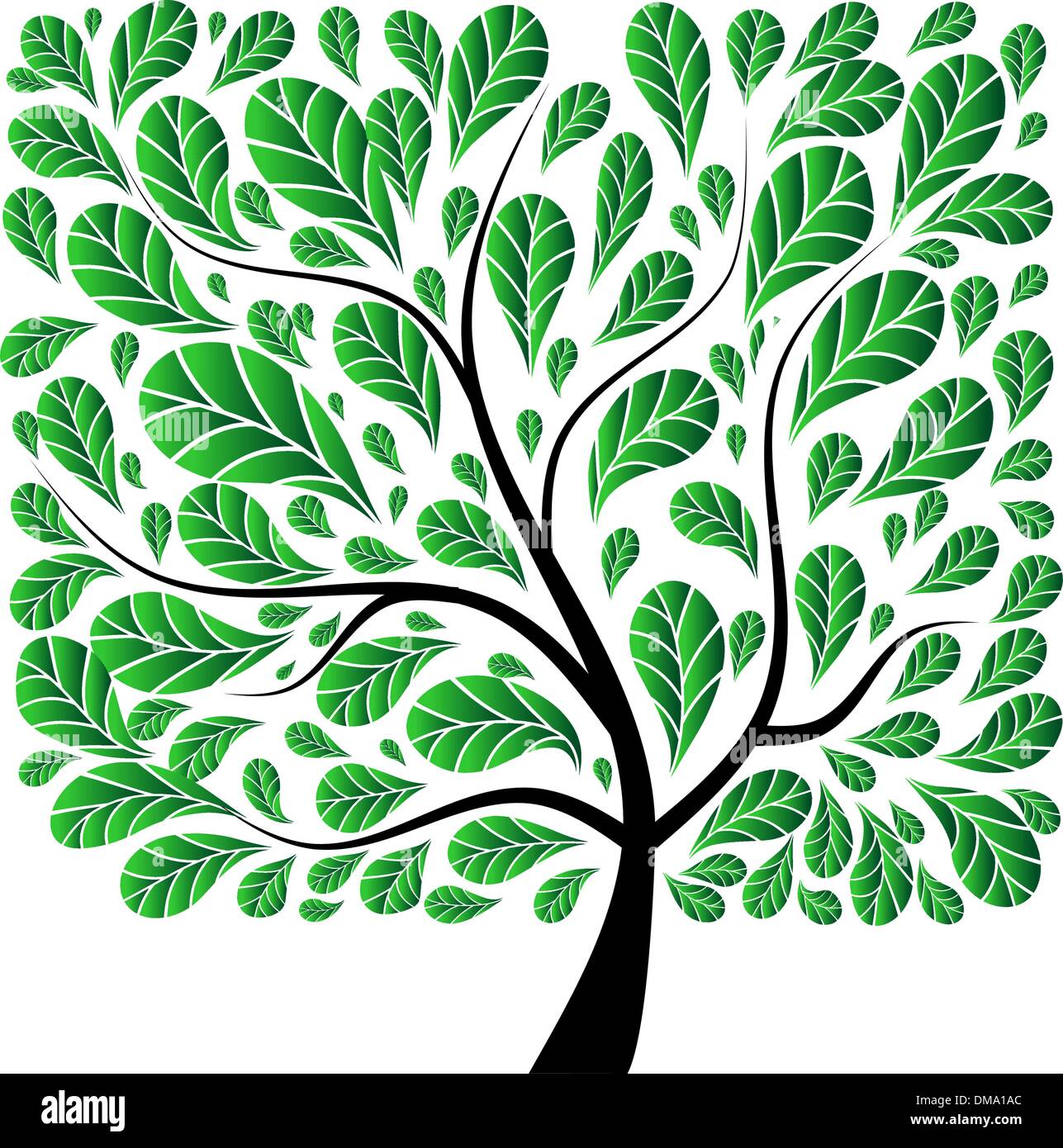 Beautiful tree bloom Stock Vector Images - Alamy