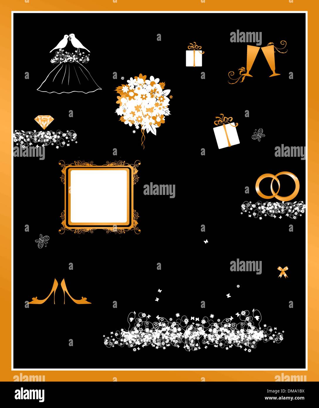 Wedding black and Stock Vector Images - Alamy