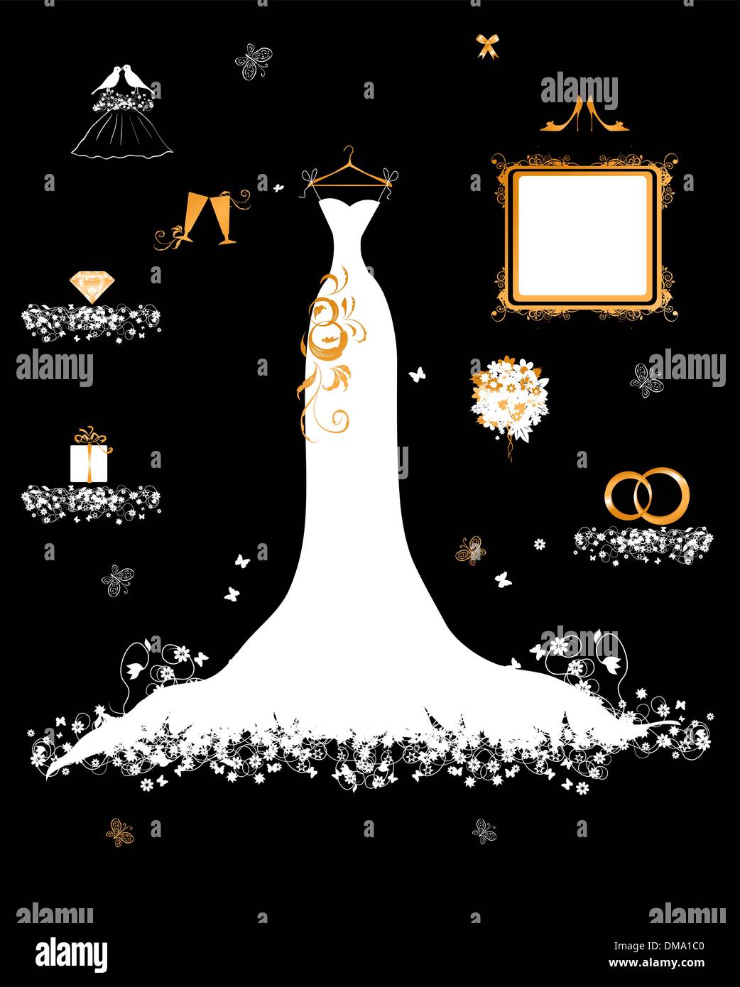 Wedding dress shopping Stock Vector Images - Alamy