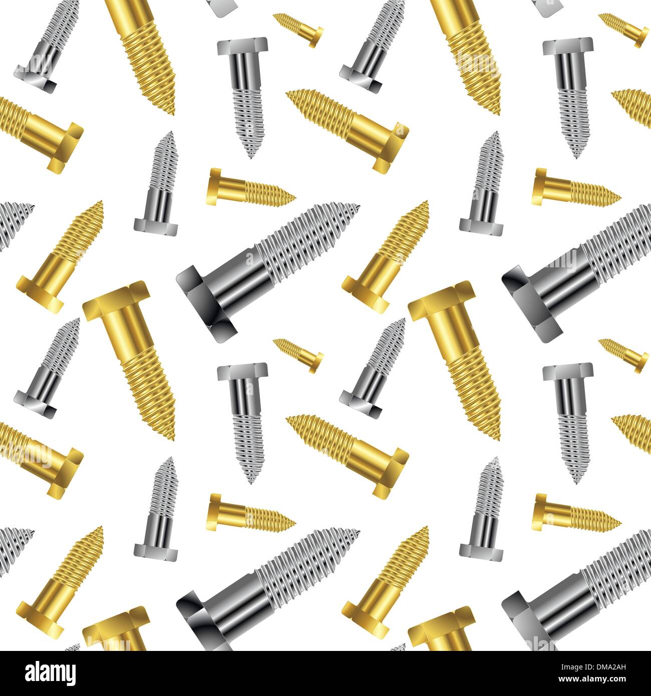 seamless goldish - silver screw pattern extended Stock Vector Image ...