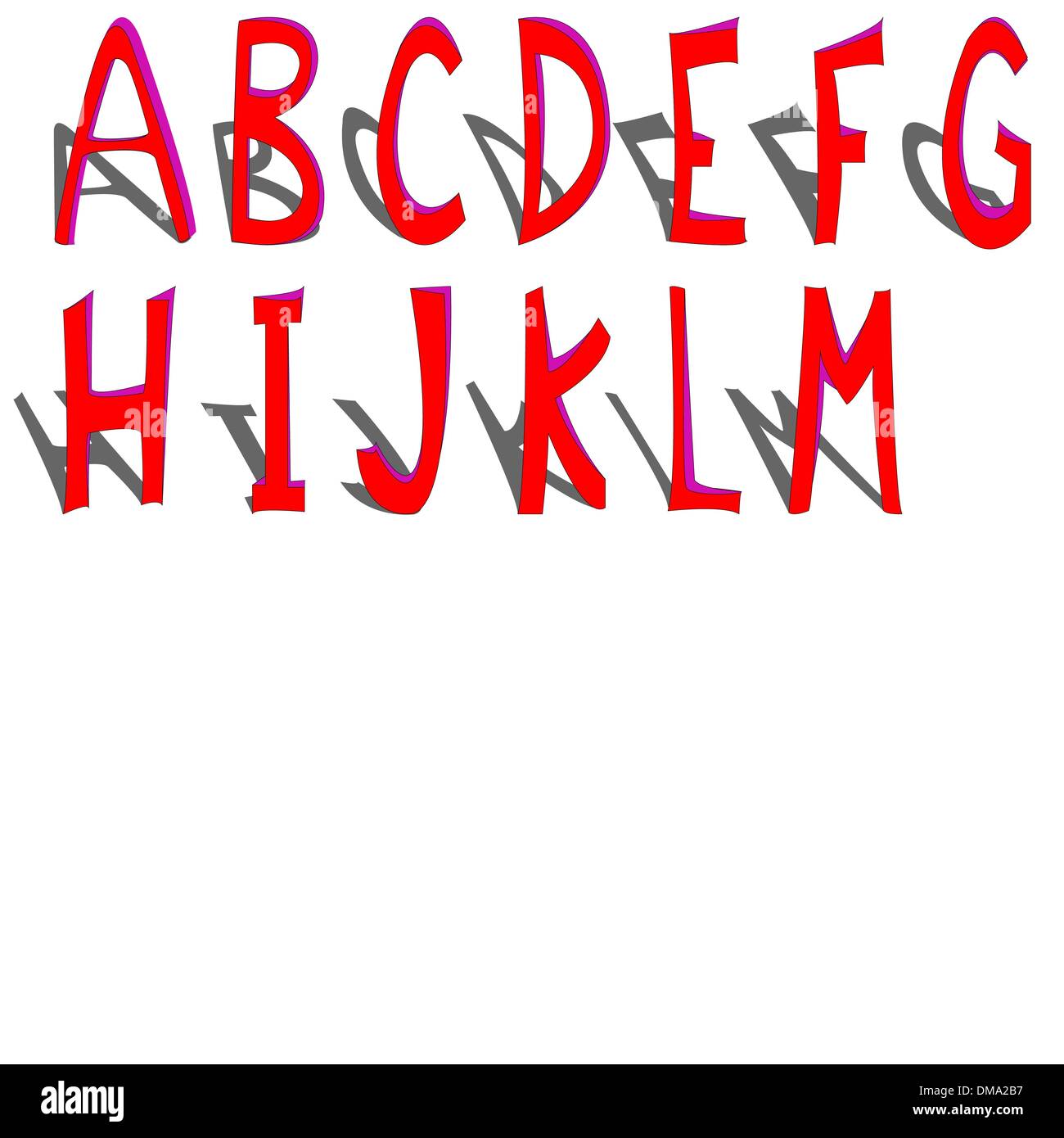 Shadowed alphabet hi-res stock photography and images - Alamy