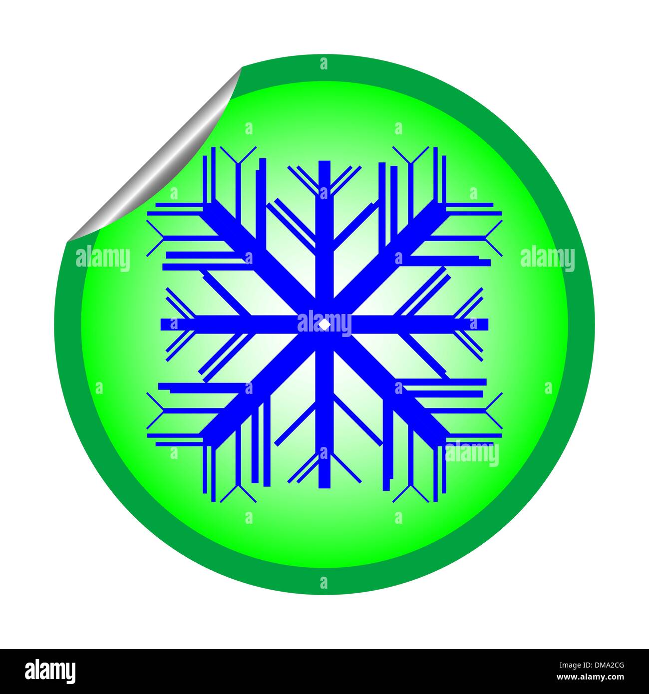 snow flake sticker isolated on white background 2 Stock Vector Image ...