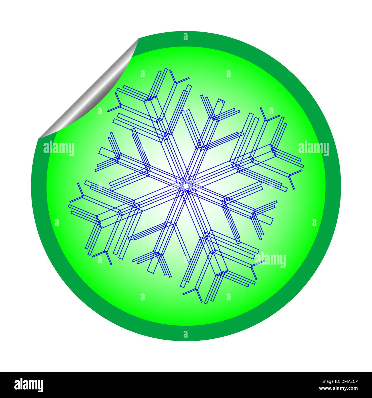 snow flake sticker isolated on white background 6 Stock Vector Image ...