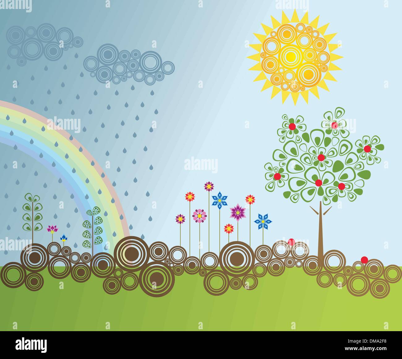 Flowering garden plants Stock Vector Images - Alamy