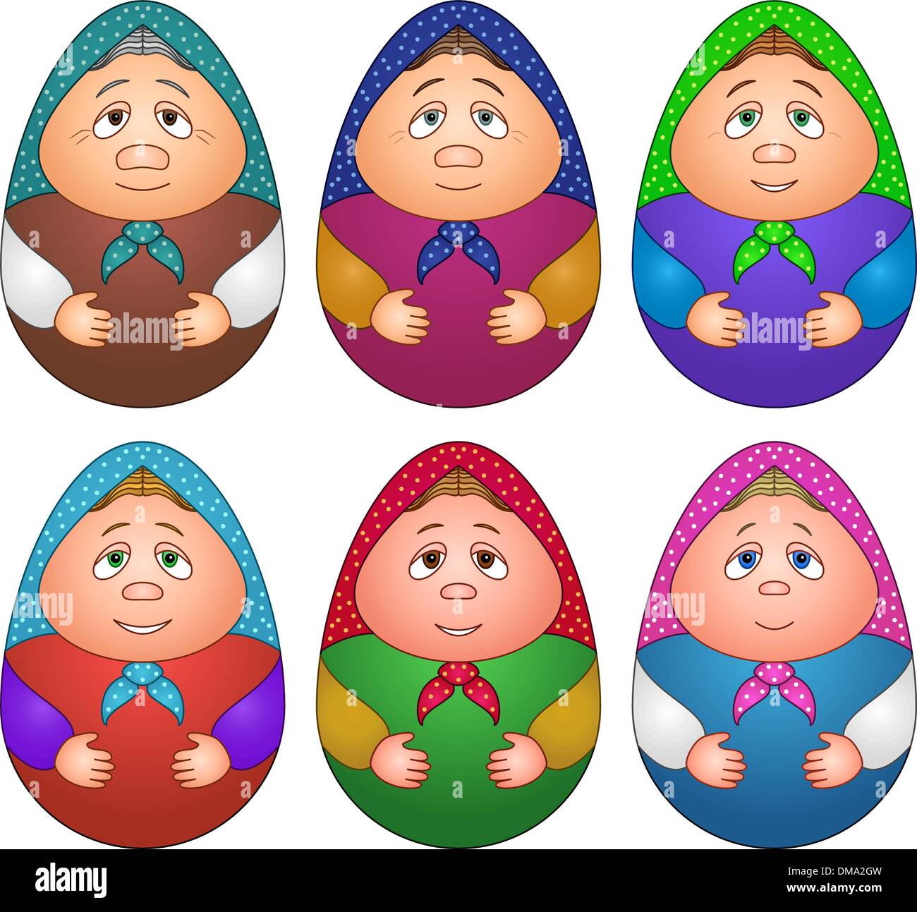 Matroshka dolls Stock Vector Images - Alamy