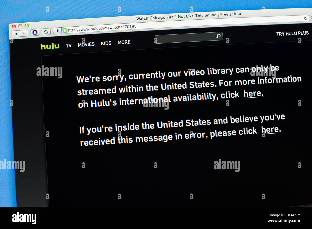 Hulu online video library website Stock Photo - Alamy