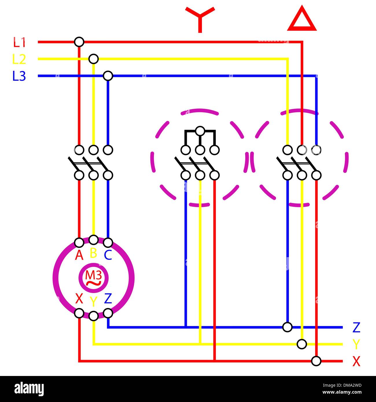 star delta connection Stock Vector Image & Art - Alamy