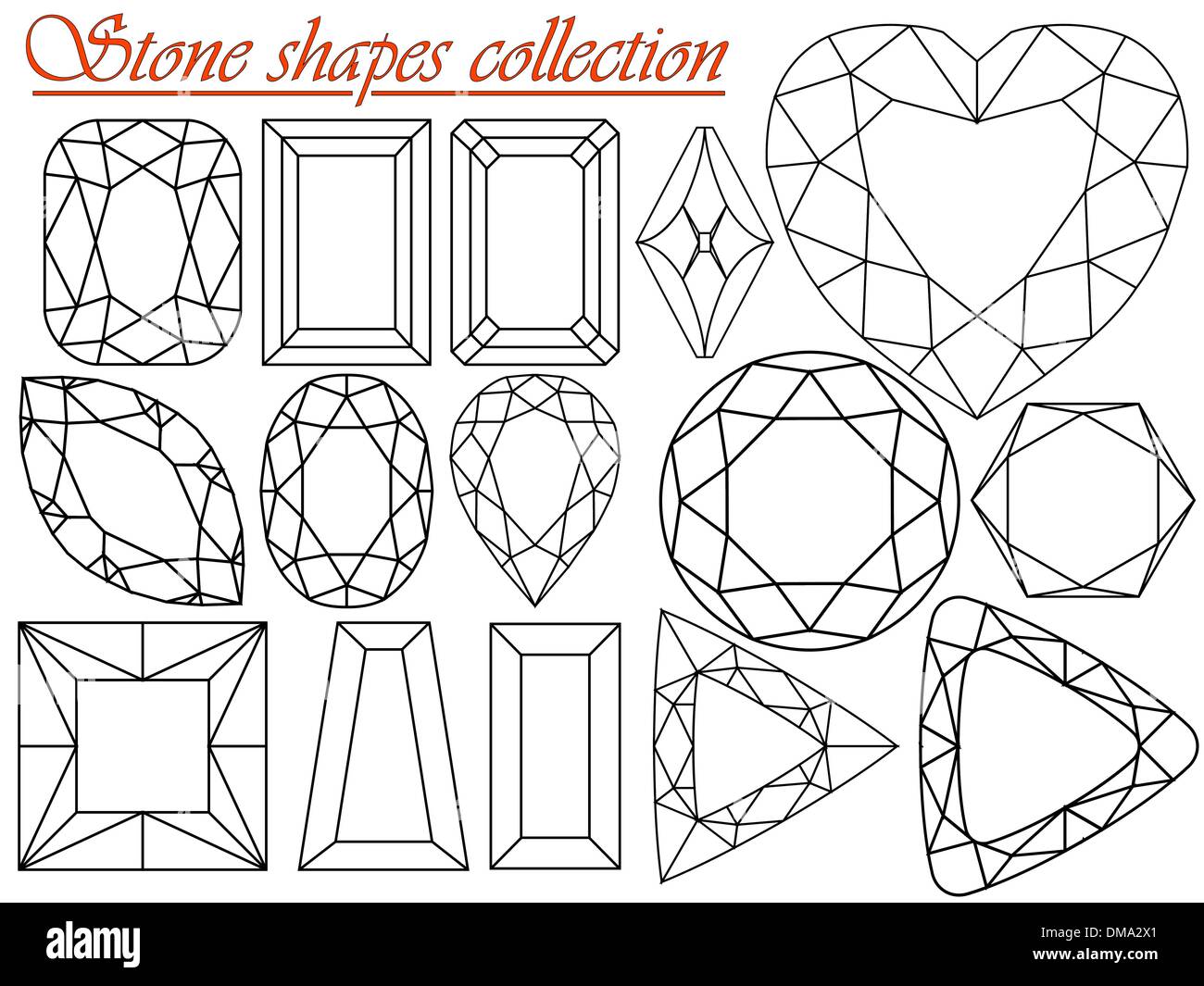 stone shapes collection Stock Vector Image & Art - Alamy