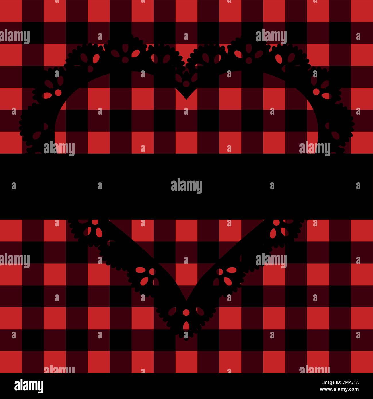 Checkered heart Stock Vector Images - Alamy
