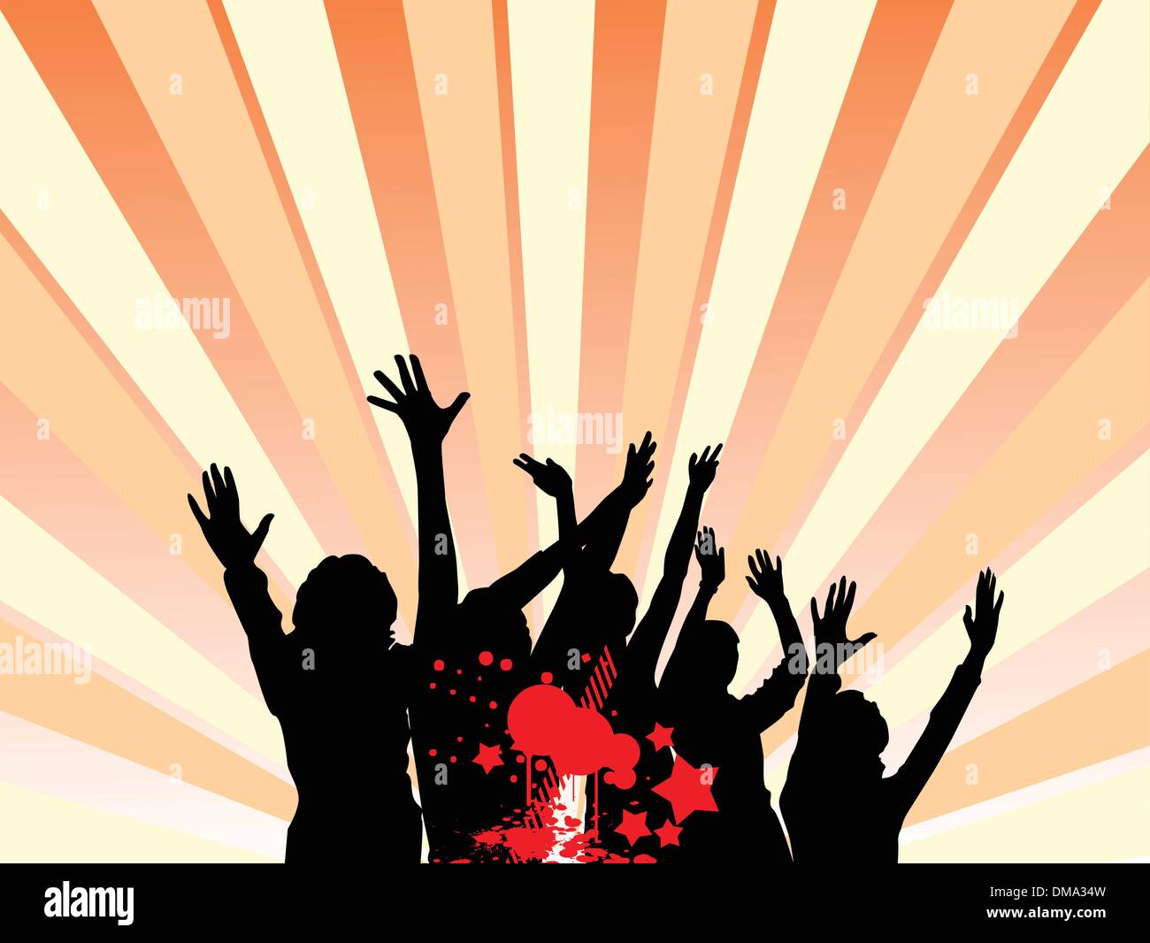 Crowd backlit Stock Vector Images - Alamy