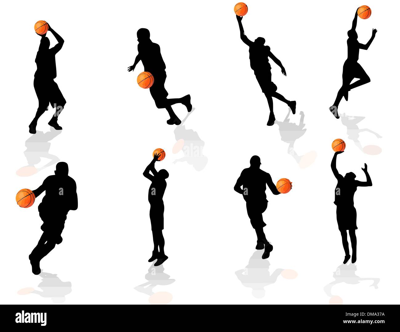 Basketball vector collection hi-res stock photography and images - Alamy