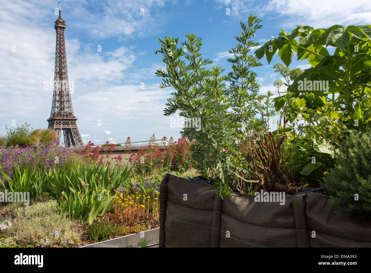 VEGETABLE GARDEN, GARDEN WITH VIEW OF THE EIFFEL TOWER, ROOF TERRACE OF ...