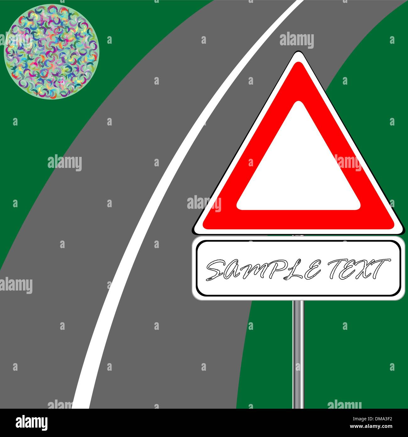 Friend or enemy road sign Stock Vector Images - Alamy