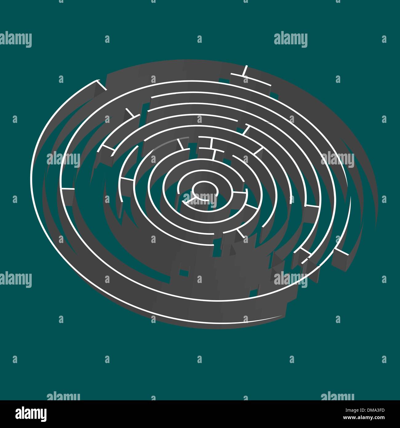 Round maze Stock Vector Images - Alamy